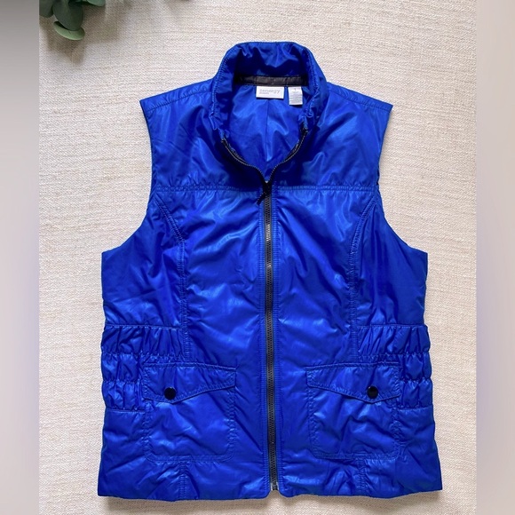 Chico's | Jackets & Coats | Zenergy By Chicos Blue Vest | Poshmark